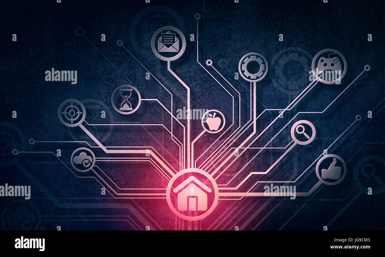 Digital background with social interaction and connection concept Stock ...