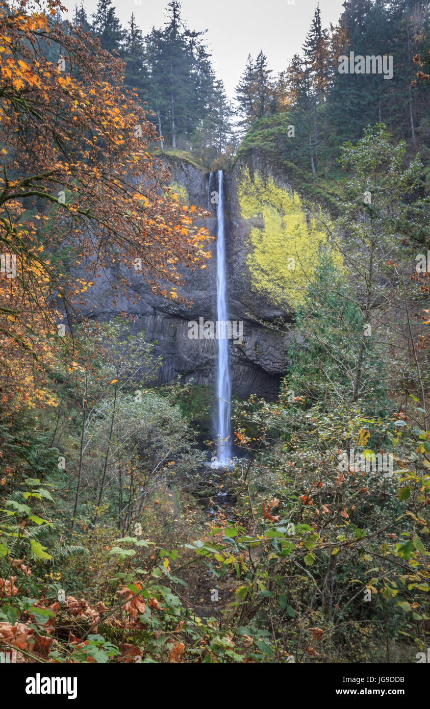 Portland Oregon Multnomah Falls in the Autumn of 2013 Stock Photo - Alamy