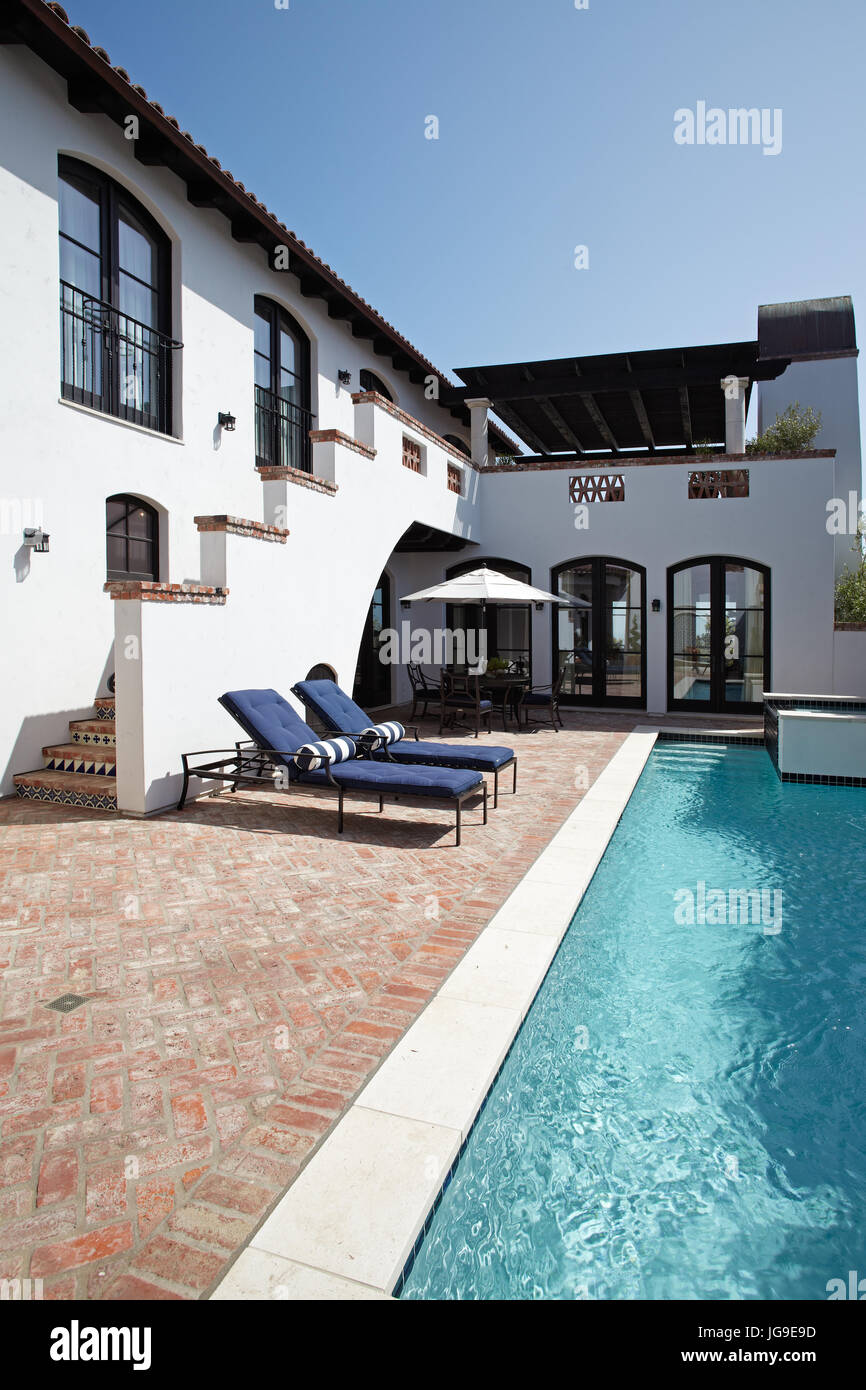 Spanish Colonial California residence Stock Photo - Alamy