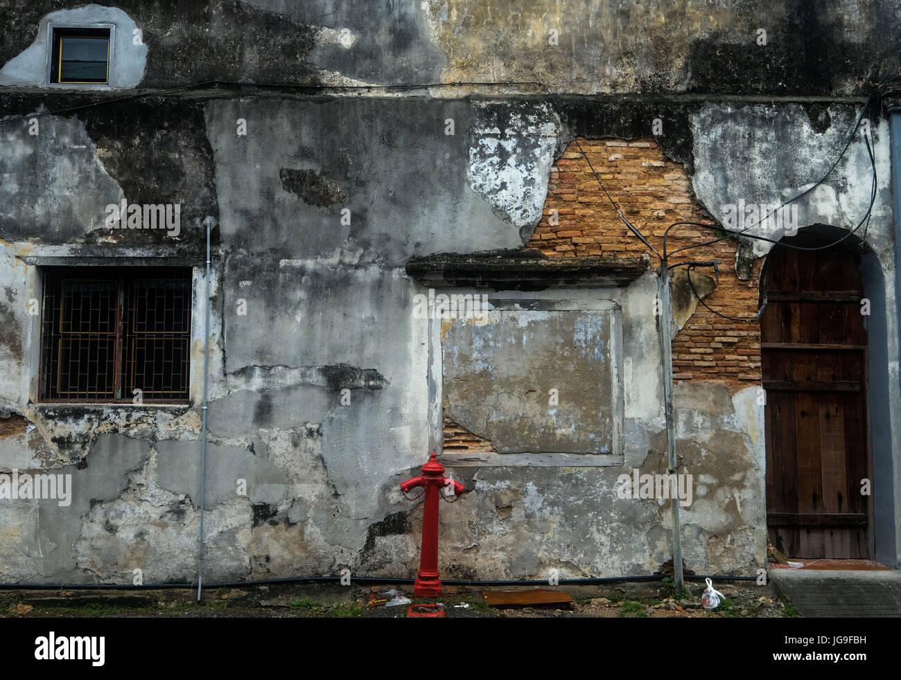 Weathered building, Georgetown, Penang, Malaysia Stock Photo - Alamy