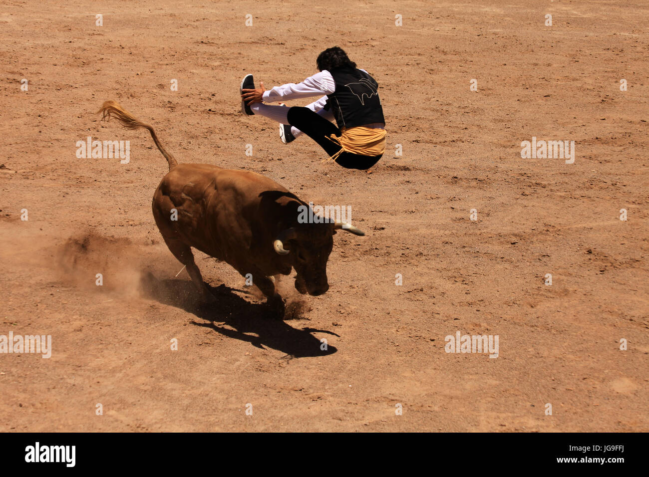 Bull Ring Acrobatics Stock Photo - Alamy
