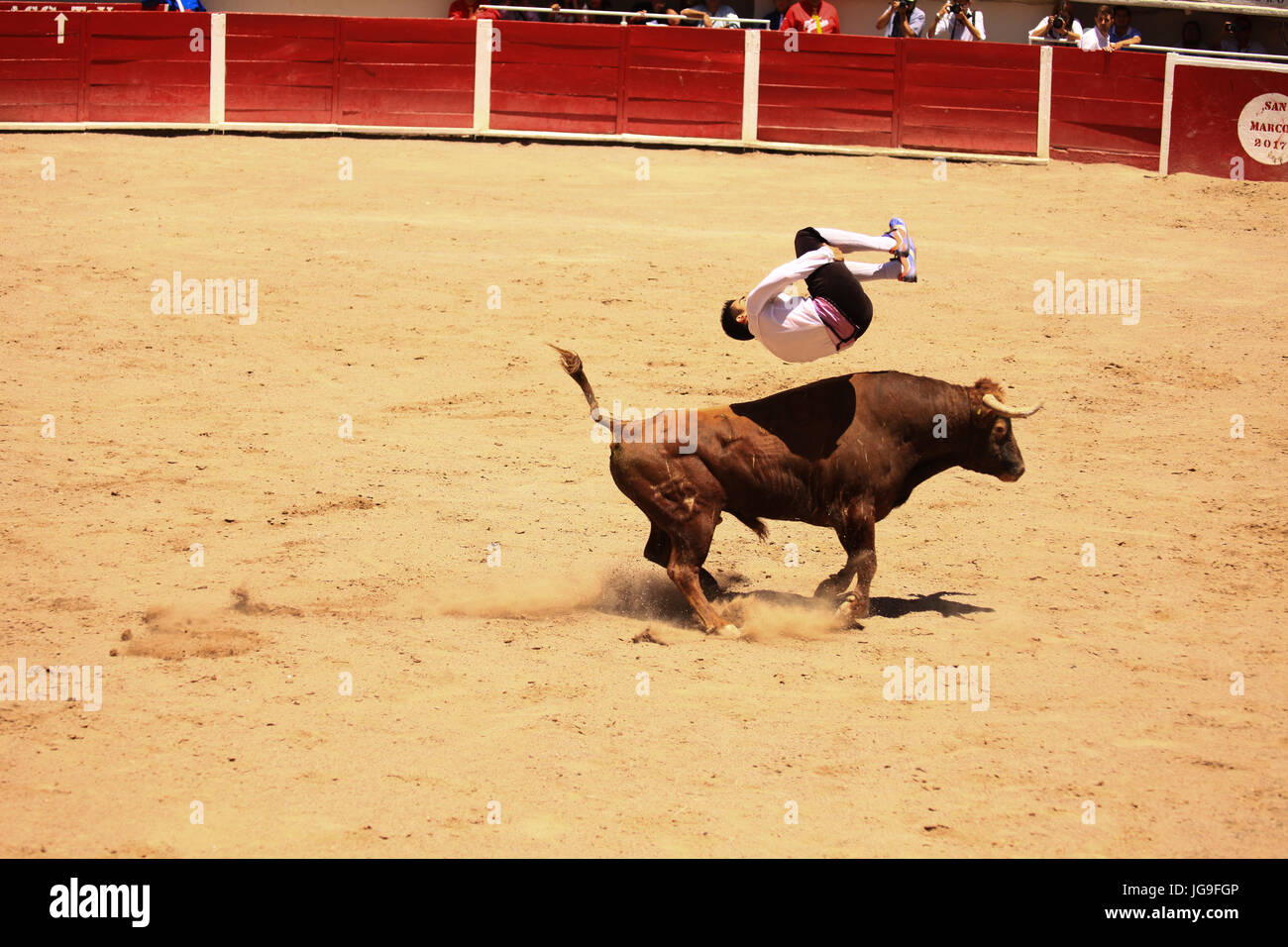 Bull Ring Acrobatics Stock Photo - Alamy