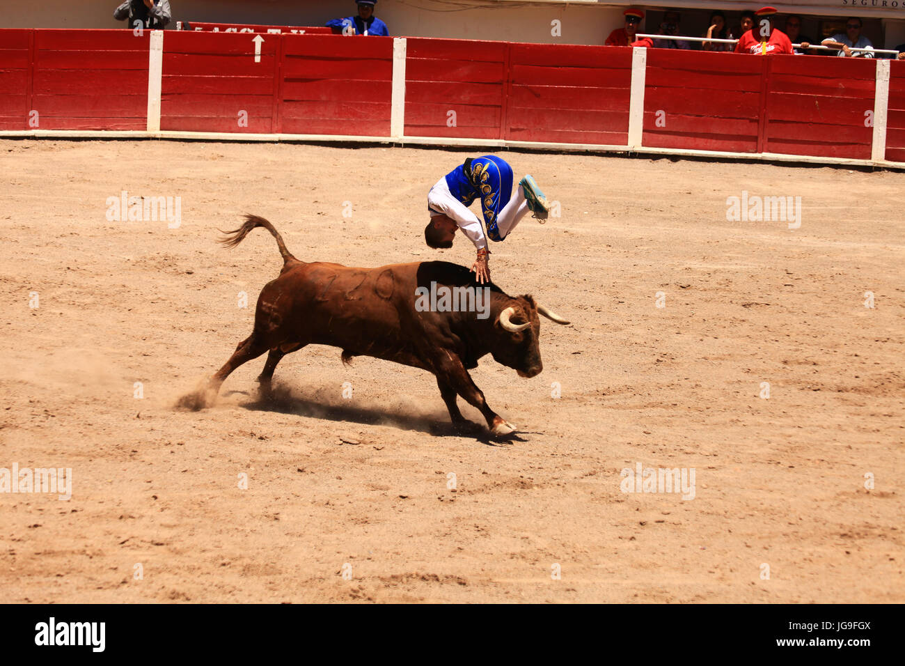 Bull Ring Acrobatics Stock Photo - Alamy