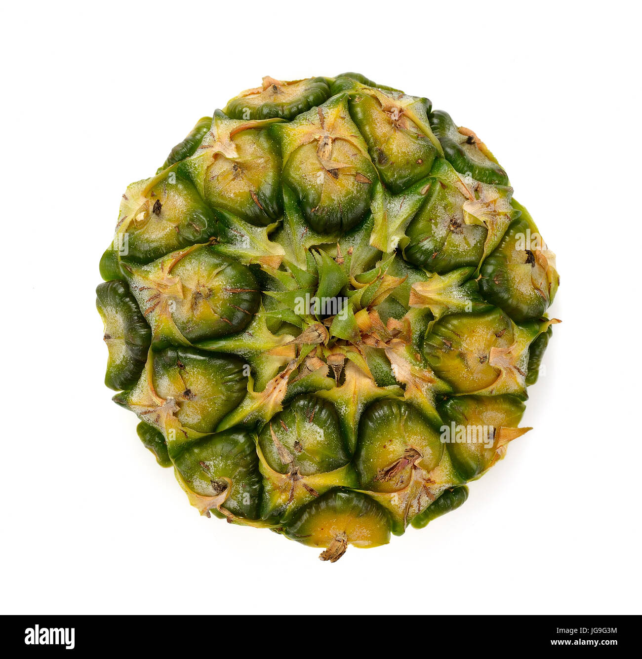 pineapple shell slices isolated on white background Stock Photo - Alamy