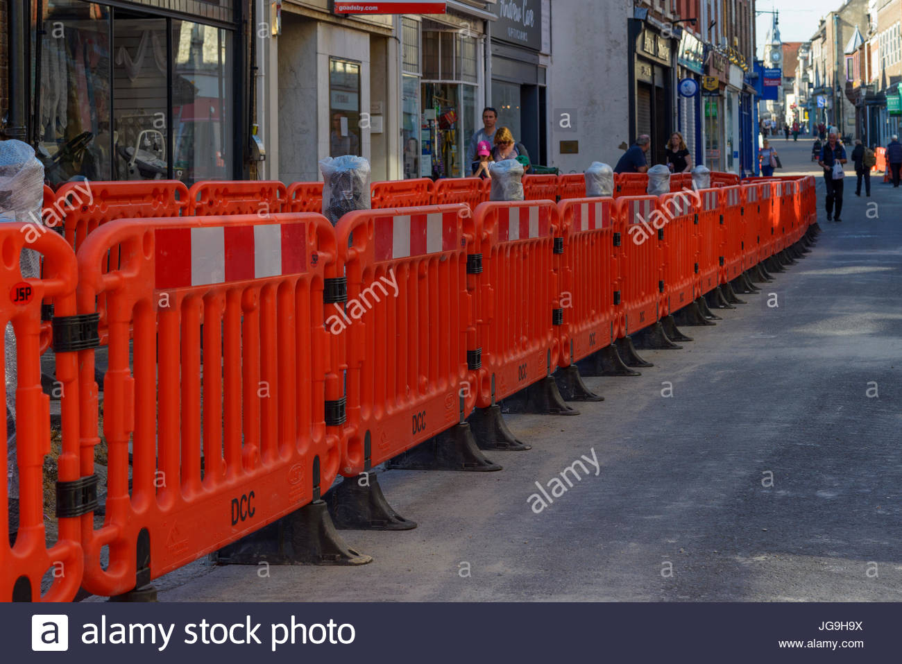 Plastic Safety Barrier Stock Photos & Plastic Safety Barrier Stock ...