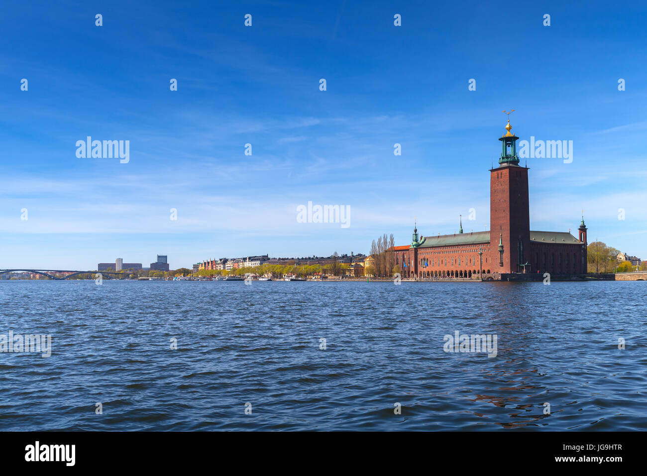 Stockholm City Hall, exterior of the building of the Municipal Council ...