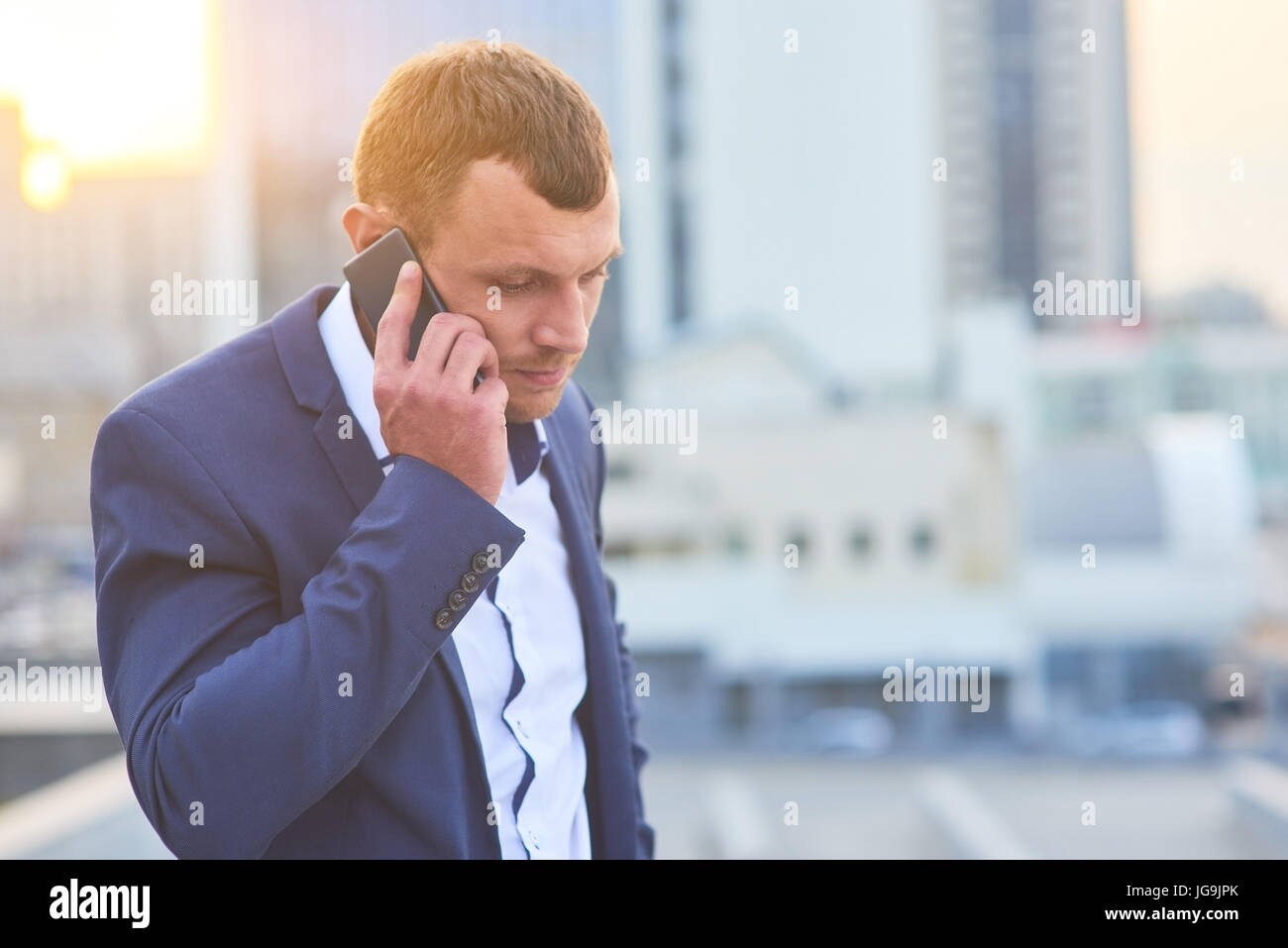 Man on the phone Stock Photo - Alamy