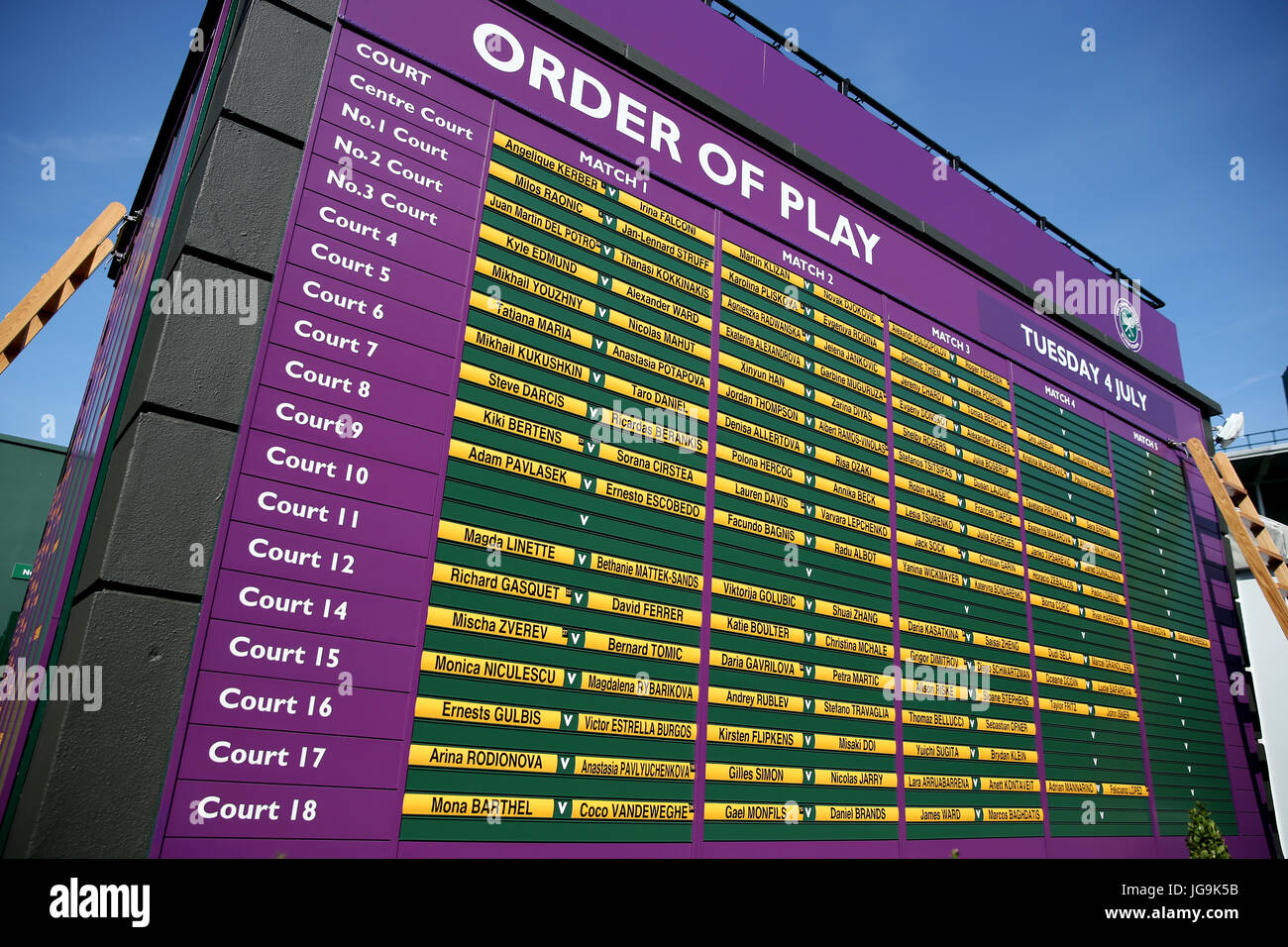 The order of play ahead of day two of the Wimbledon Championships at ...