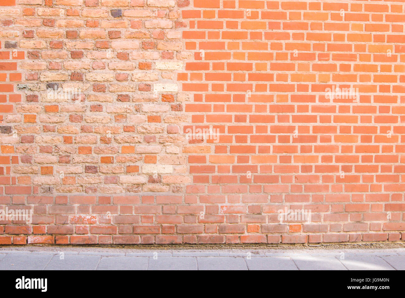 Old vintage brick wall and ground background. Urban background Stock ...