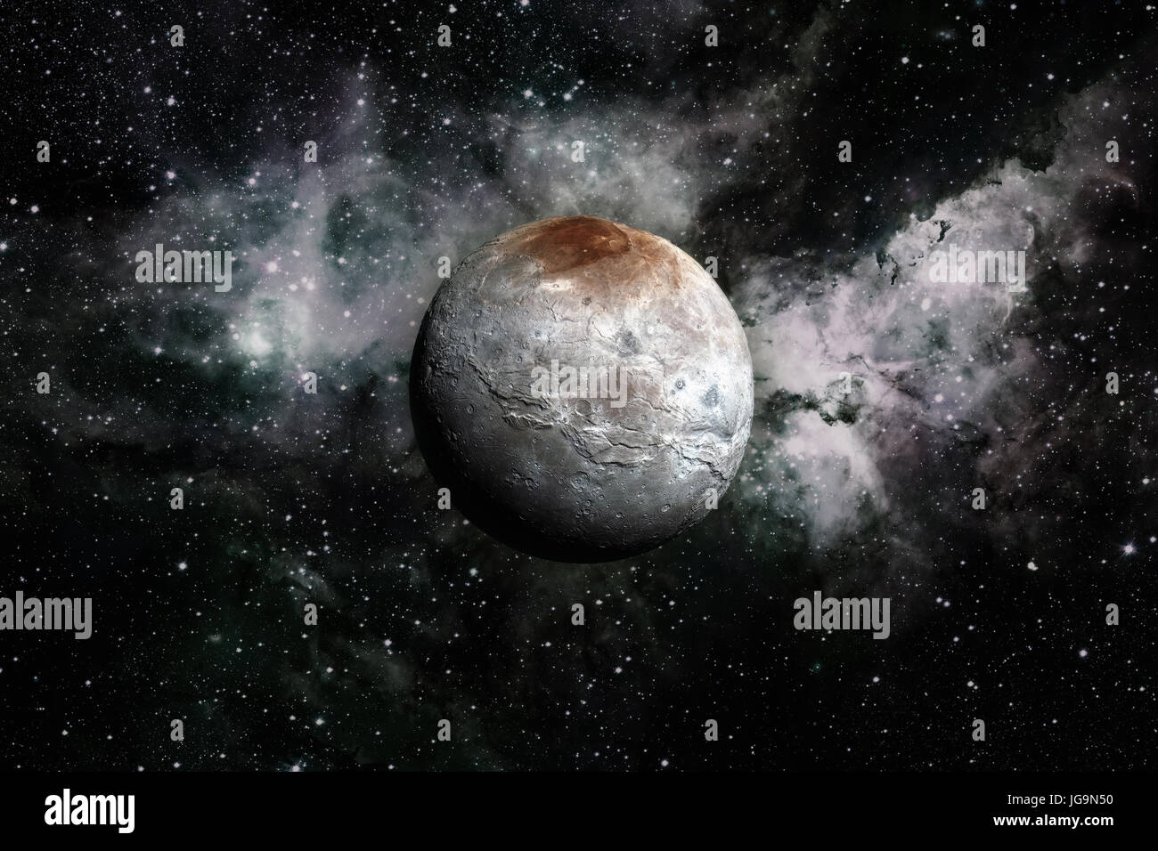 Charon is the largest of the five known moons of the dwarf planet Pluto ...