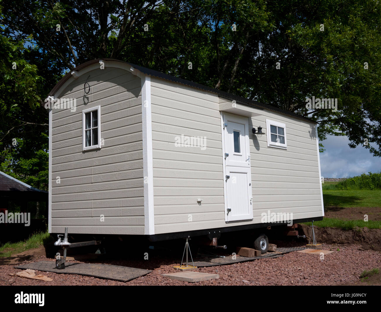 New camping pods at a campsite, Edinburgh, Scotland, UK Stock Photo - Alamy