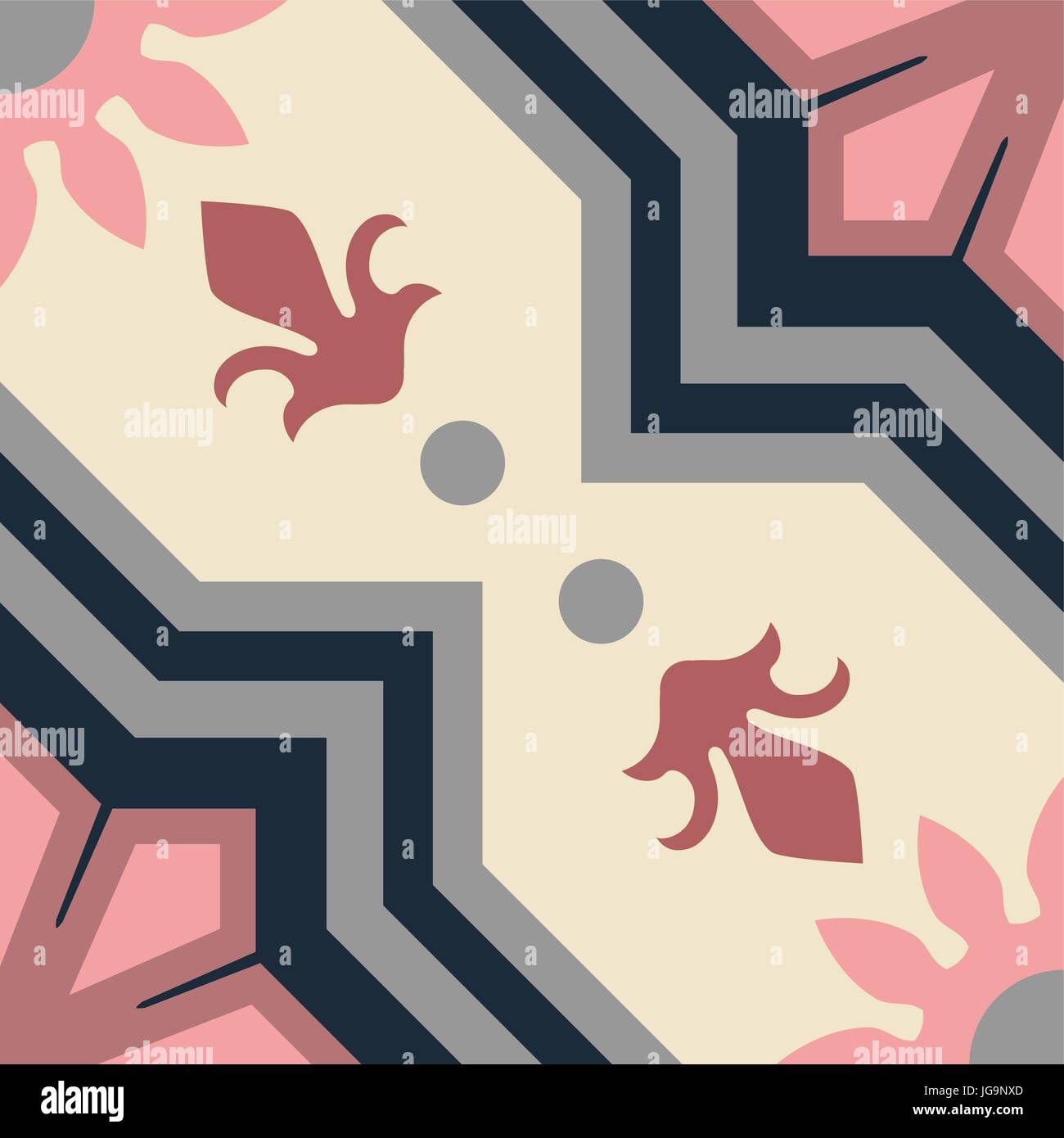 Handmade encaustic cement tile. Vector EPS 10 Stock Vector Image & Art ...