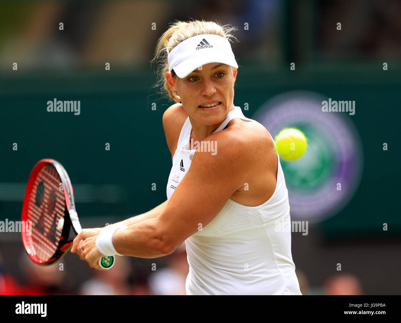 Angelique Kerber in action against Irina Falconi on day two of the ...