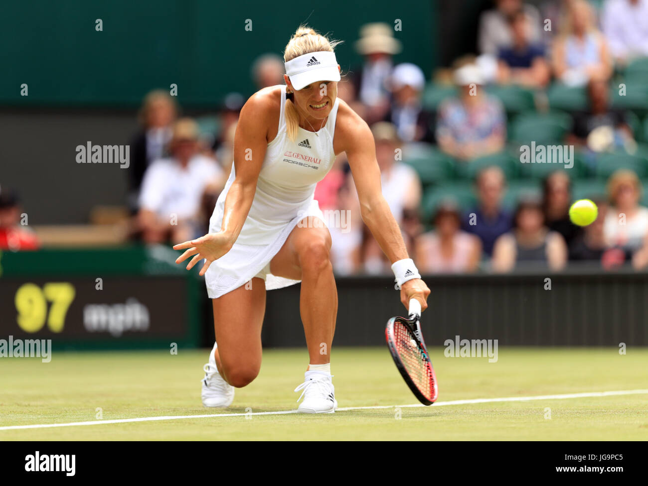 Angelique Kerber in action against Irina Falconi on day two of the ...
