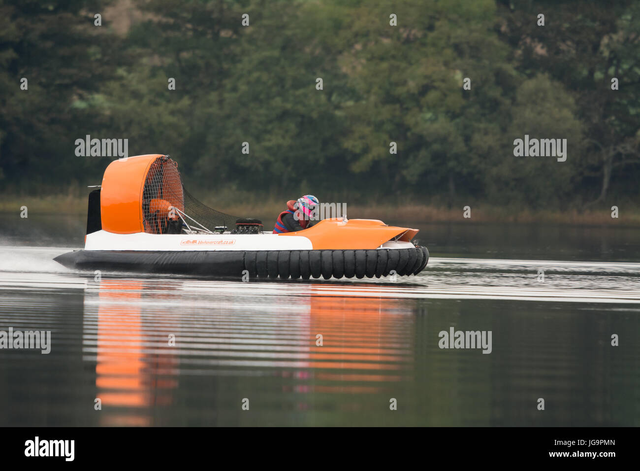 Guy Martin attempting Hovercraft speed record Stock Photo - Alamy