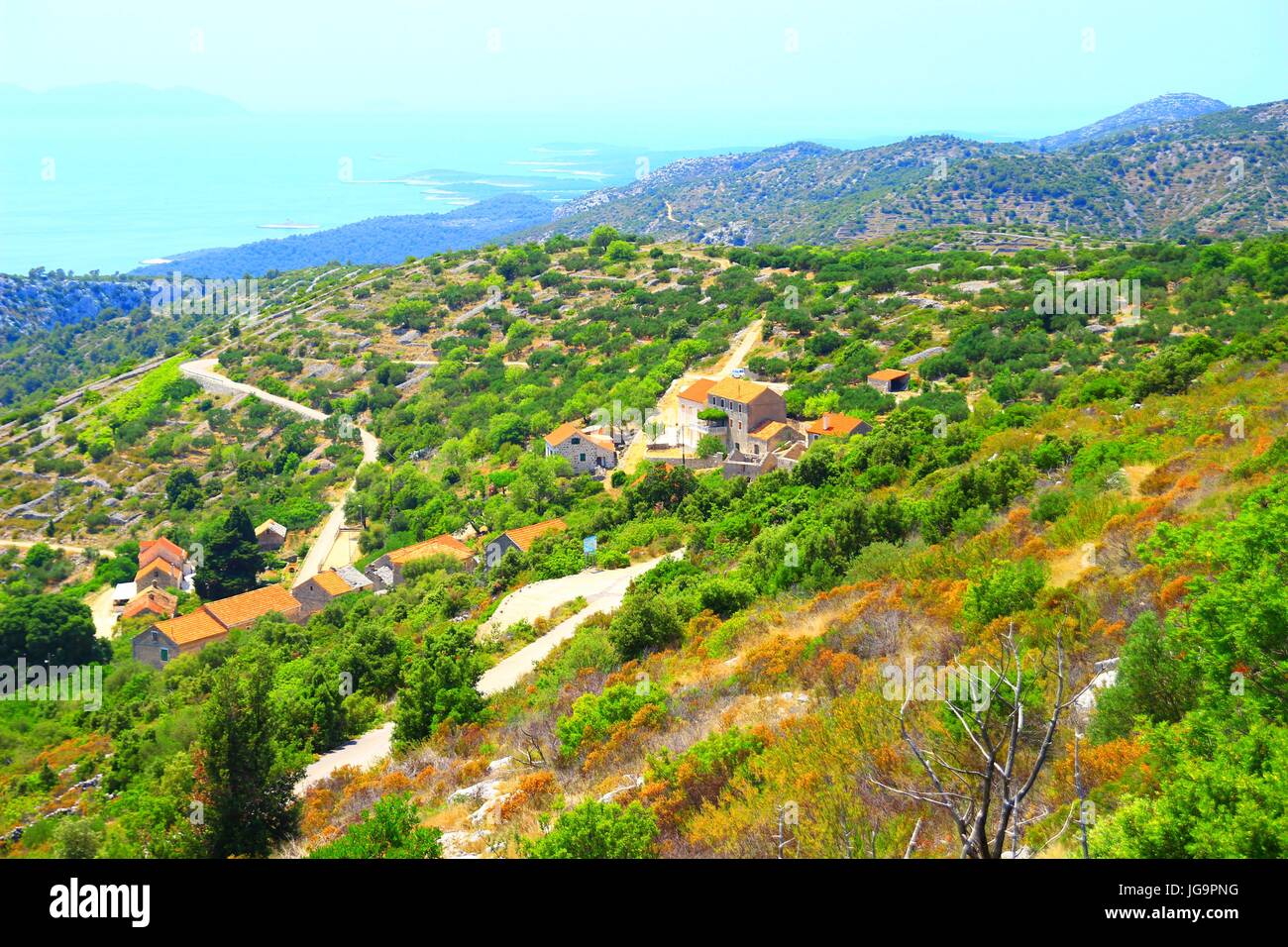 Old village Velo Grablje on Island Hvar, Croatia Stock Photo - Alamy