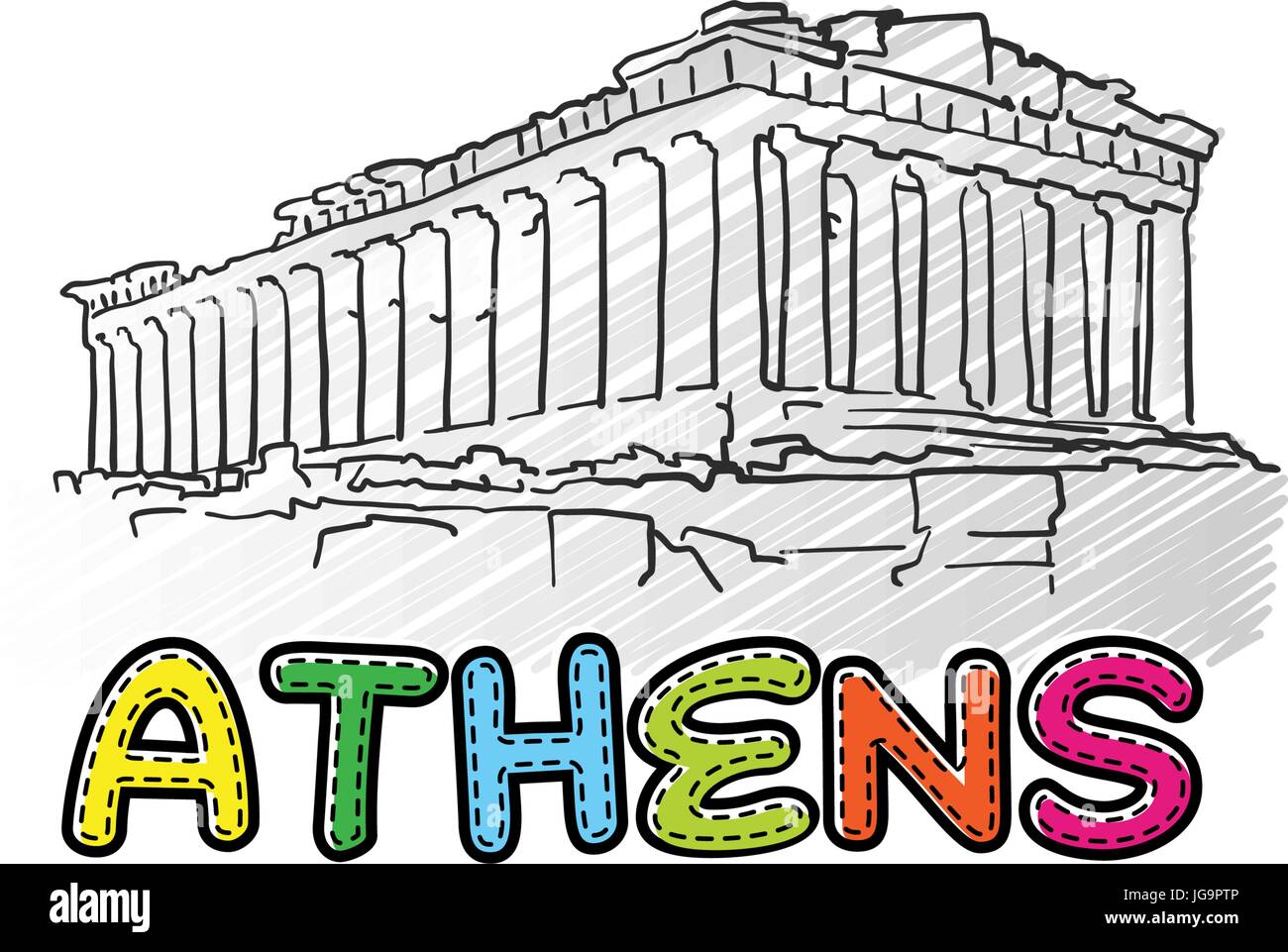Ancient greek city drawing hi-res stock photography and images - Alamy