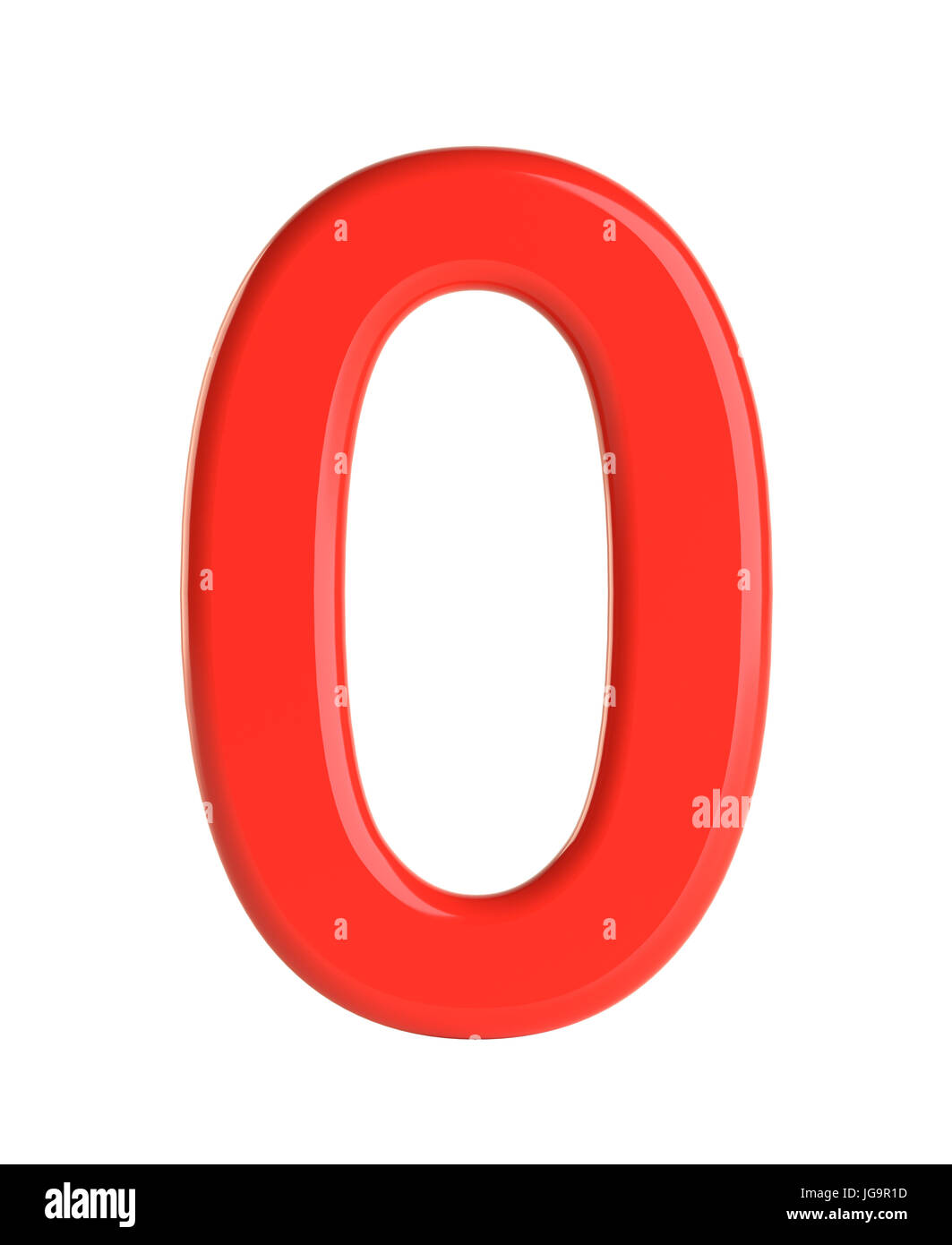 Red number. 3D illustration Stock Photo - Alamy
