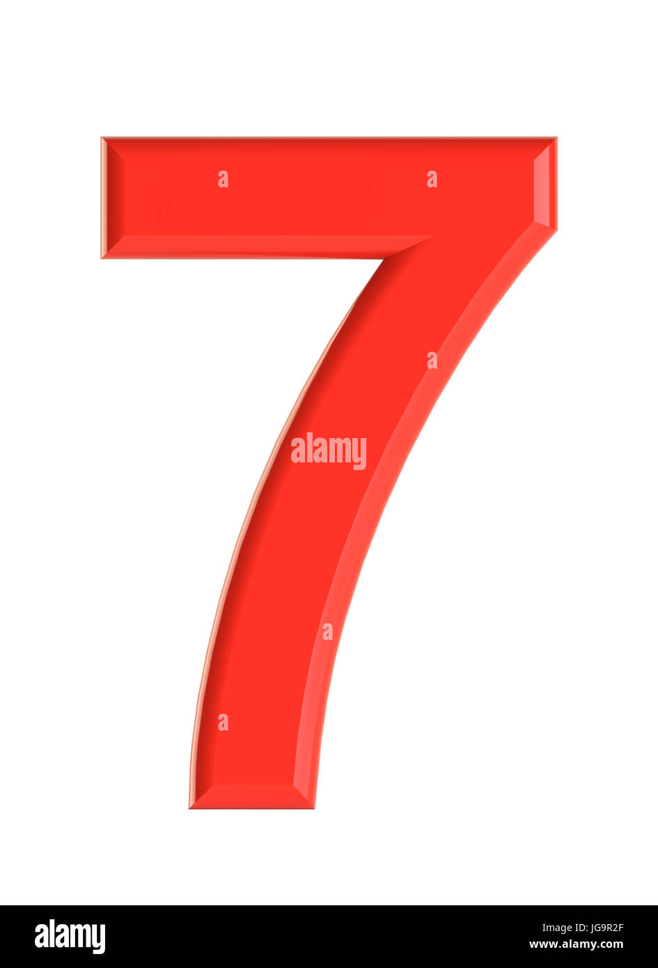 Red number. 3D illustration Stock Photo - Alamy