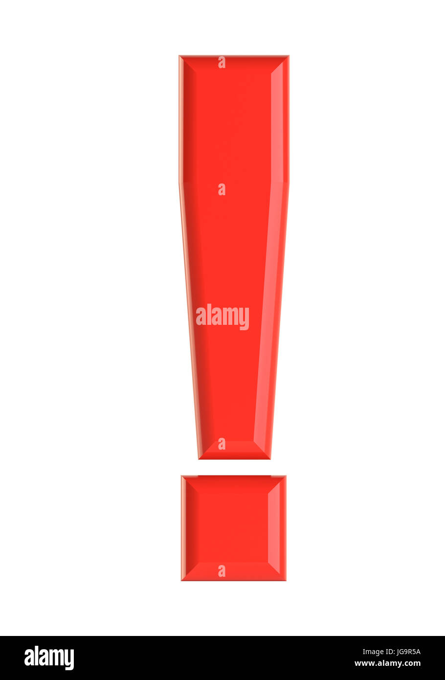 Red exclamation mark. 3D illustration Stock Photo - Alamy