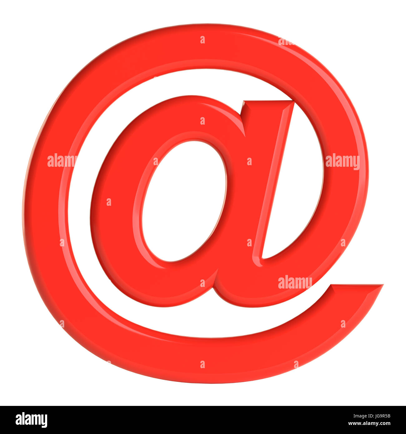 Red email sign. 3D illustration Stock Photo - Alamy