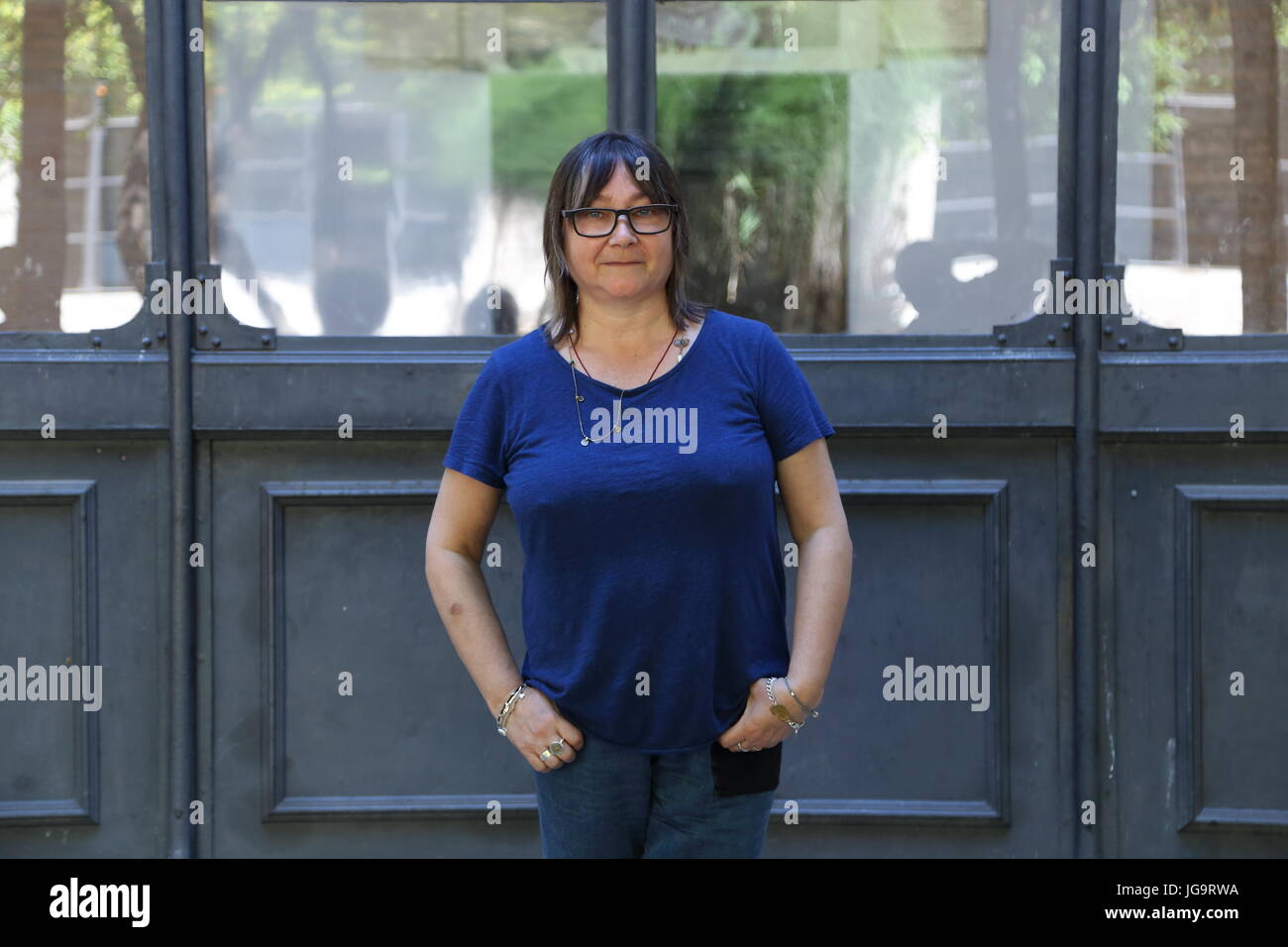 Scottish writer Ali Smith. Photocall with two of the candidates for the ...