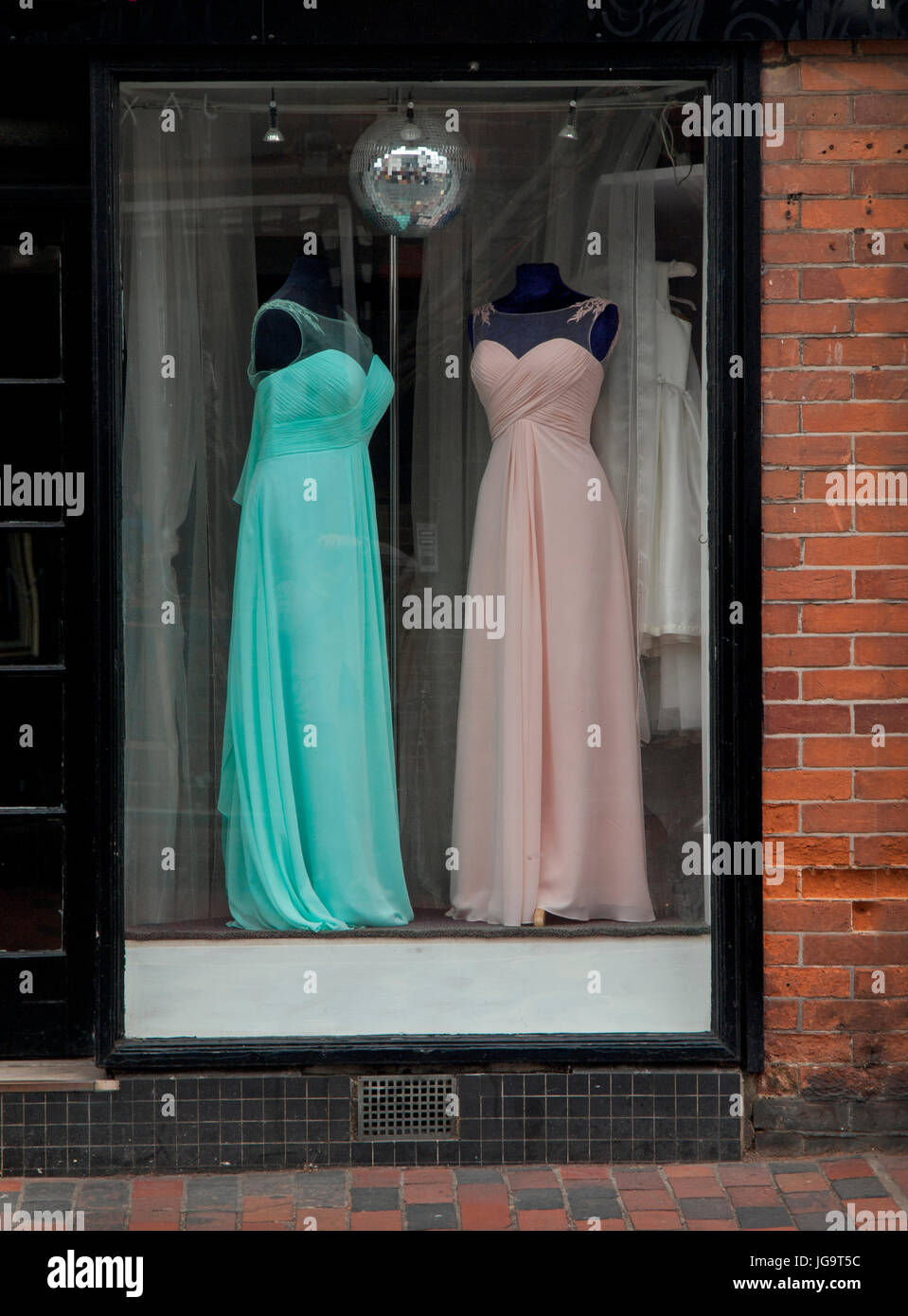 A shop window on the high street in the village of Rottingdean Stock ...