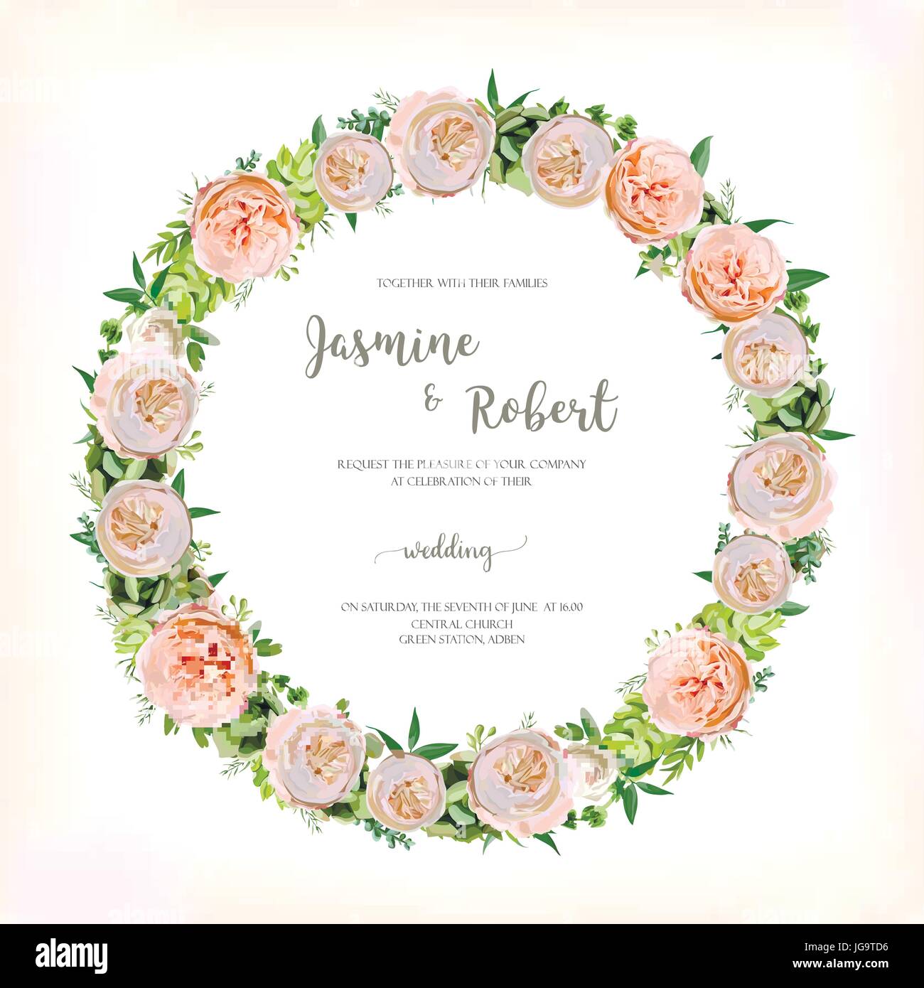 Beautiful roses collage Stock Vector Images - Alamy