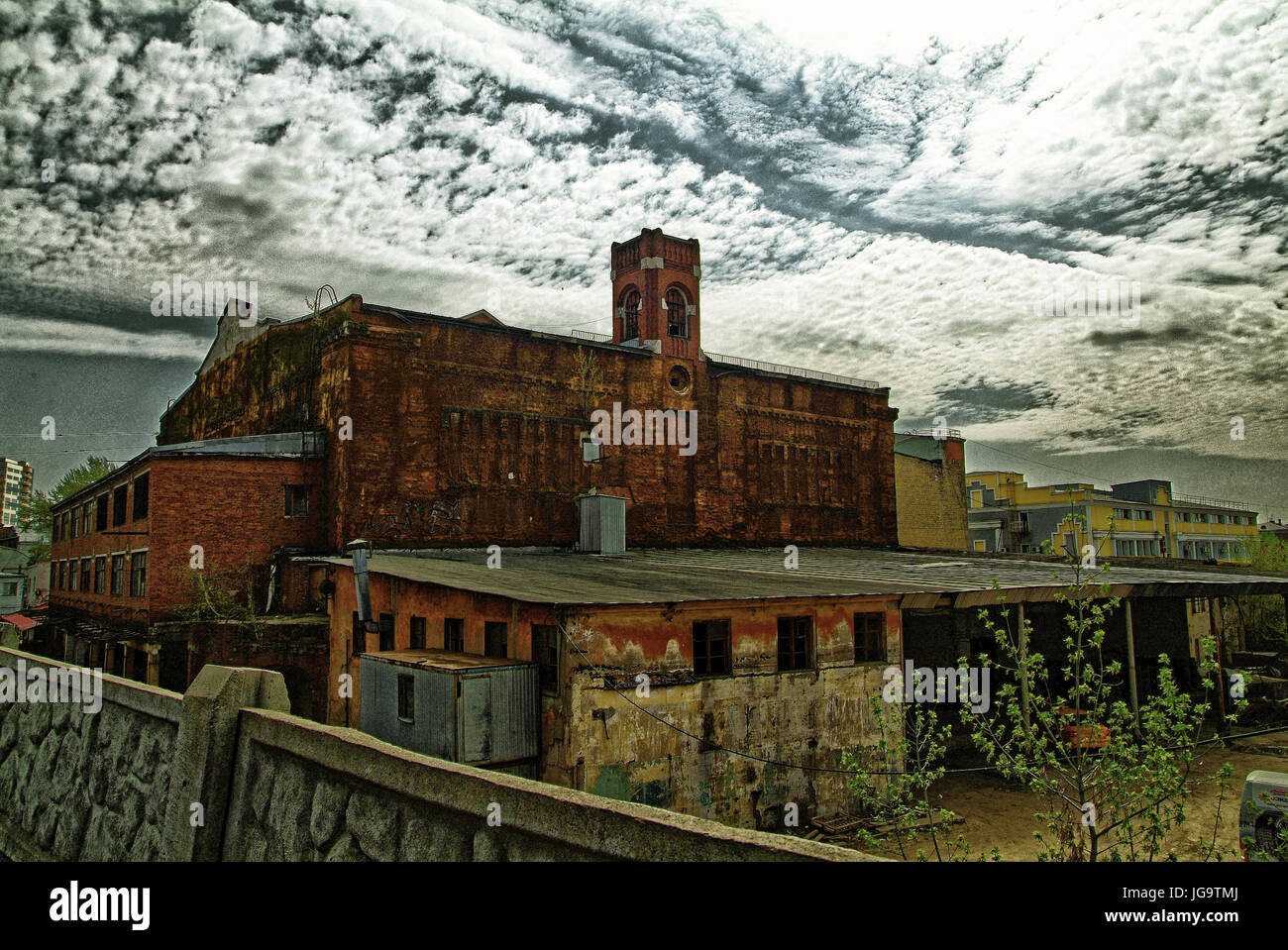 Warehouse with steel and brick construction hi-res stock photography ...