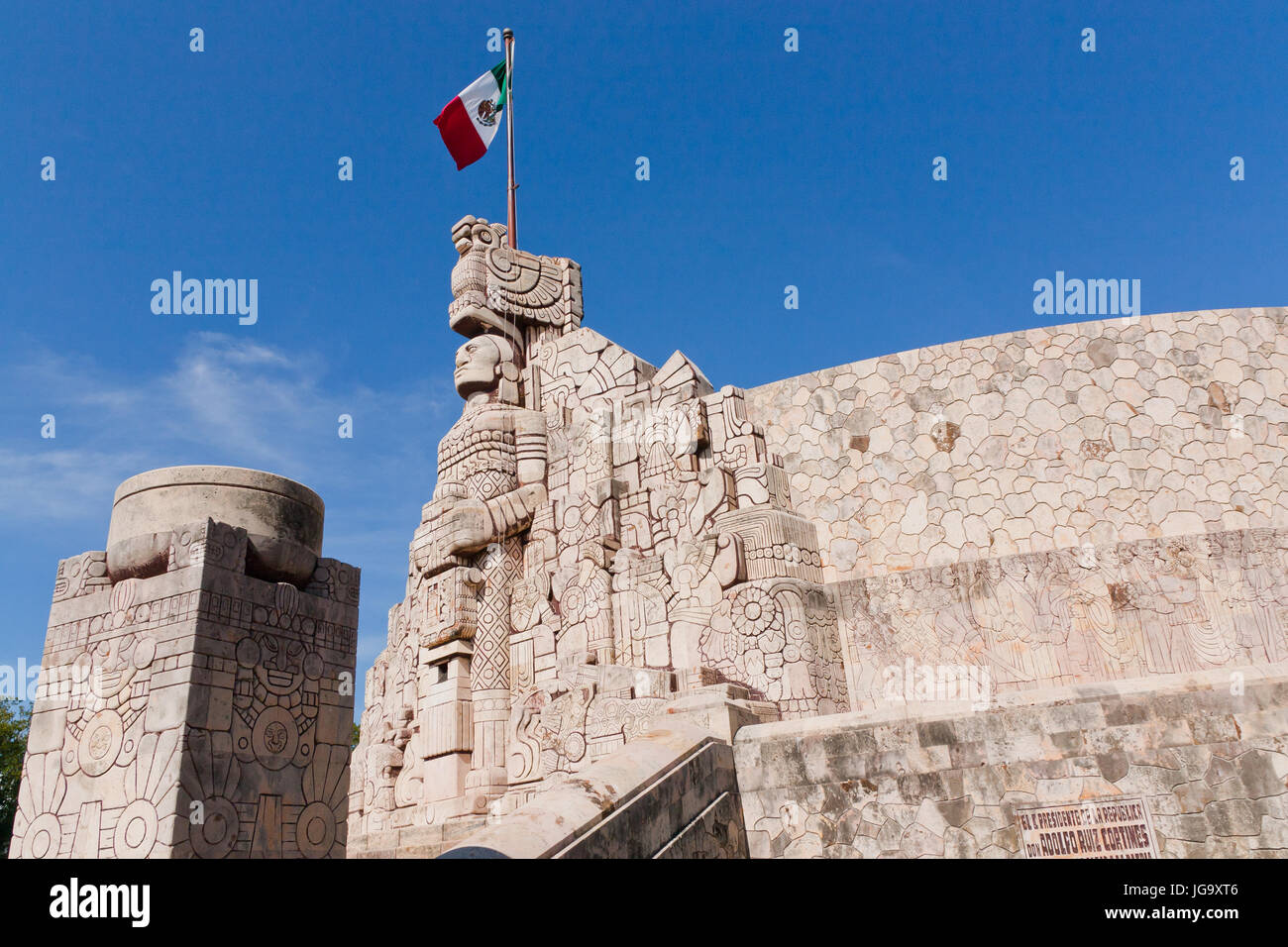 Flag monument in Merida Yucatan, Mexico Stock Photo - Alamy