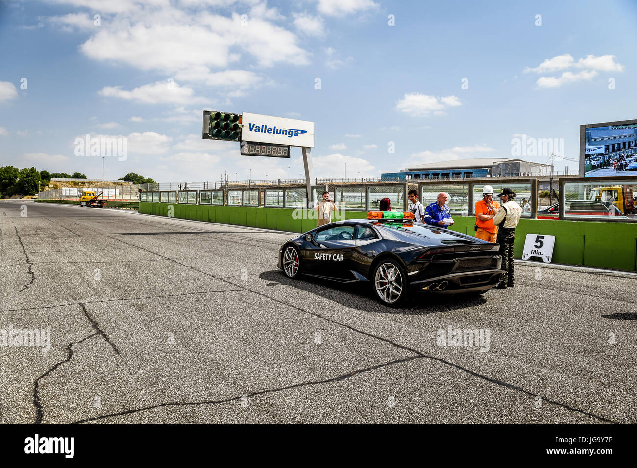 Vallelunga, Rome, Italy. June 25 2017. Lamborghini Huracan safety car ...