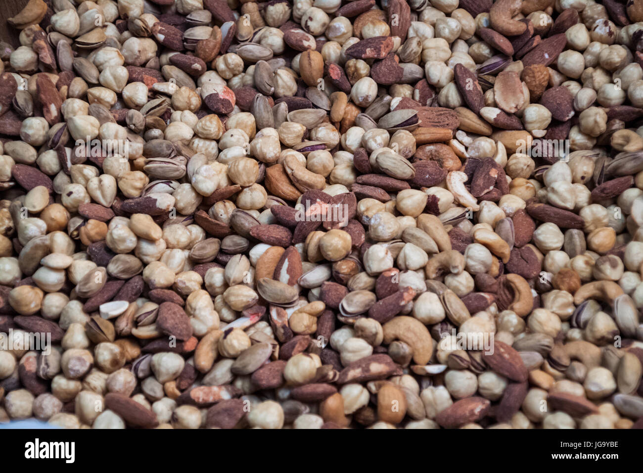 Background nuts, walnut, pistachios, peanuts, hazelnut, Indian nut, on ...