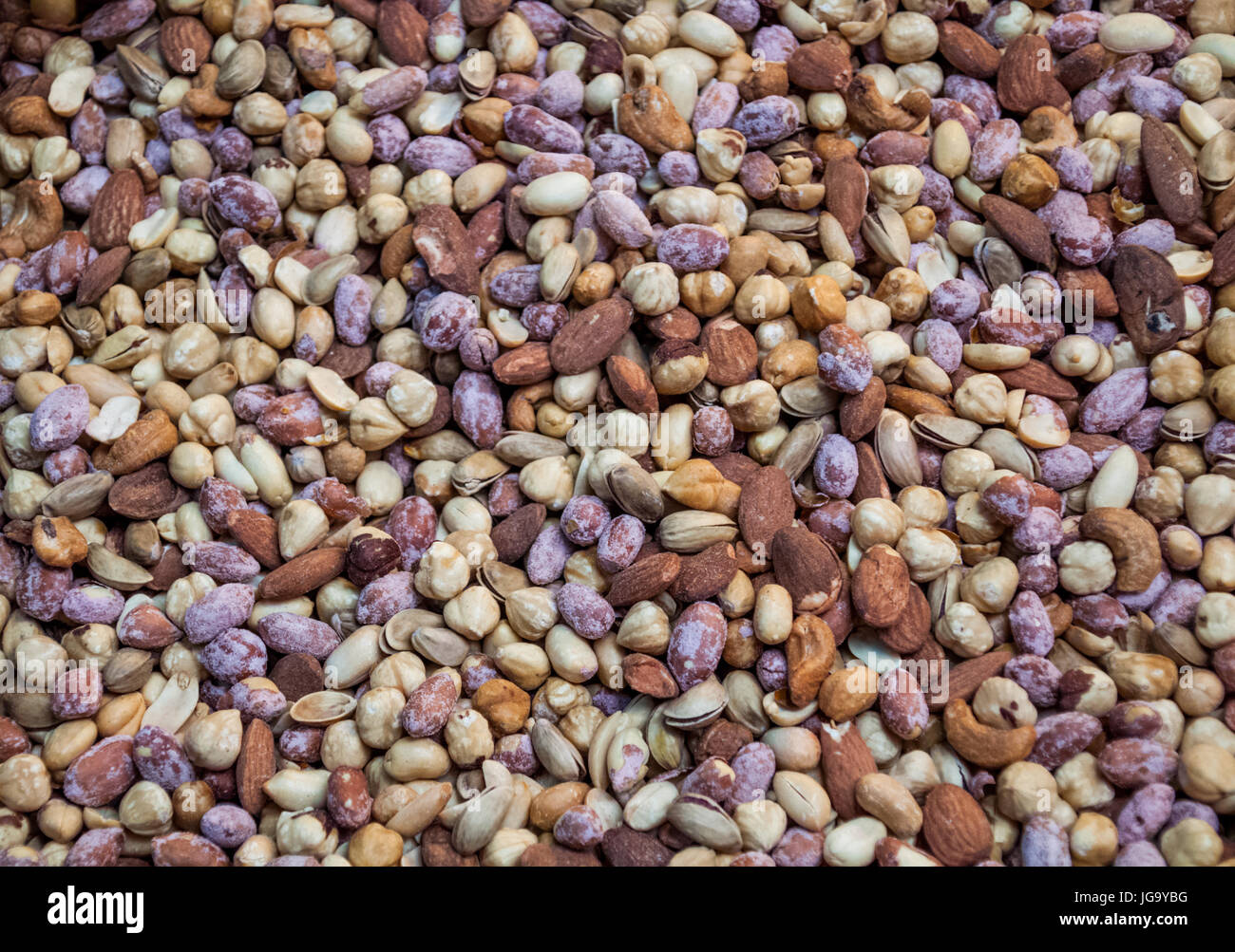 Background nuts, walnut, pistachios, peanuts, hazelnut, Indian nut, on ...