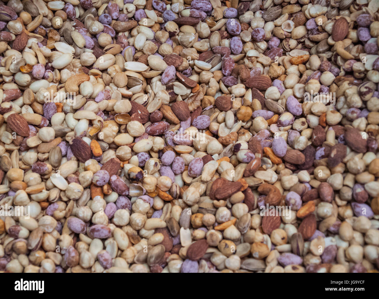 Background nuts, walnut, pistachios, peanuts, hazelnut, Indian nut, on ...