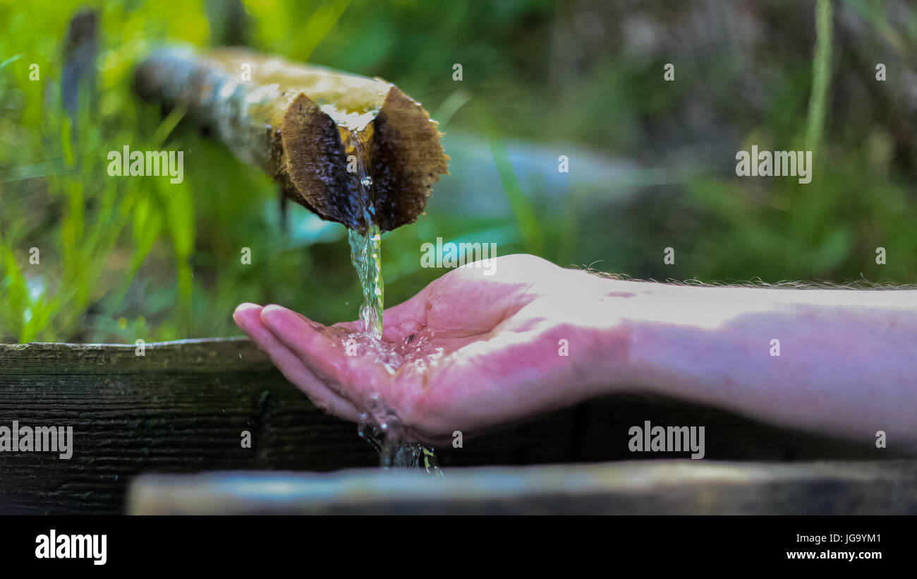 Water source, drinking water, natural spring water, clear, cold Stock ...