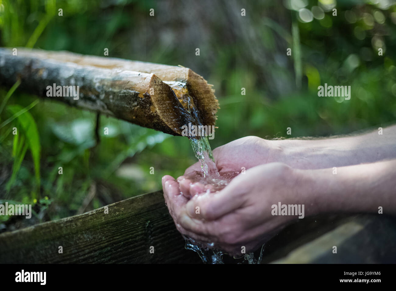 Water source, drinking water, natural spring water, clear, cold Stock ...