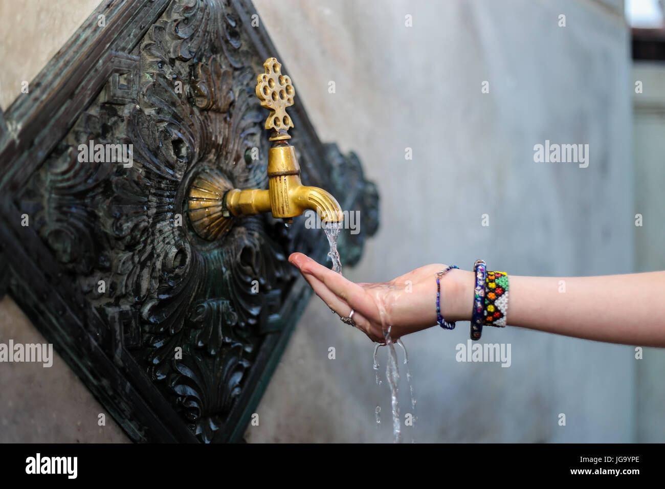 Water source, drinking water, natural spring water, clear, cold Stock ...