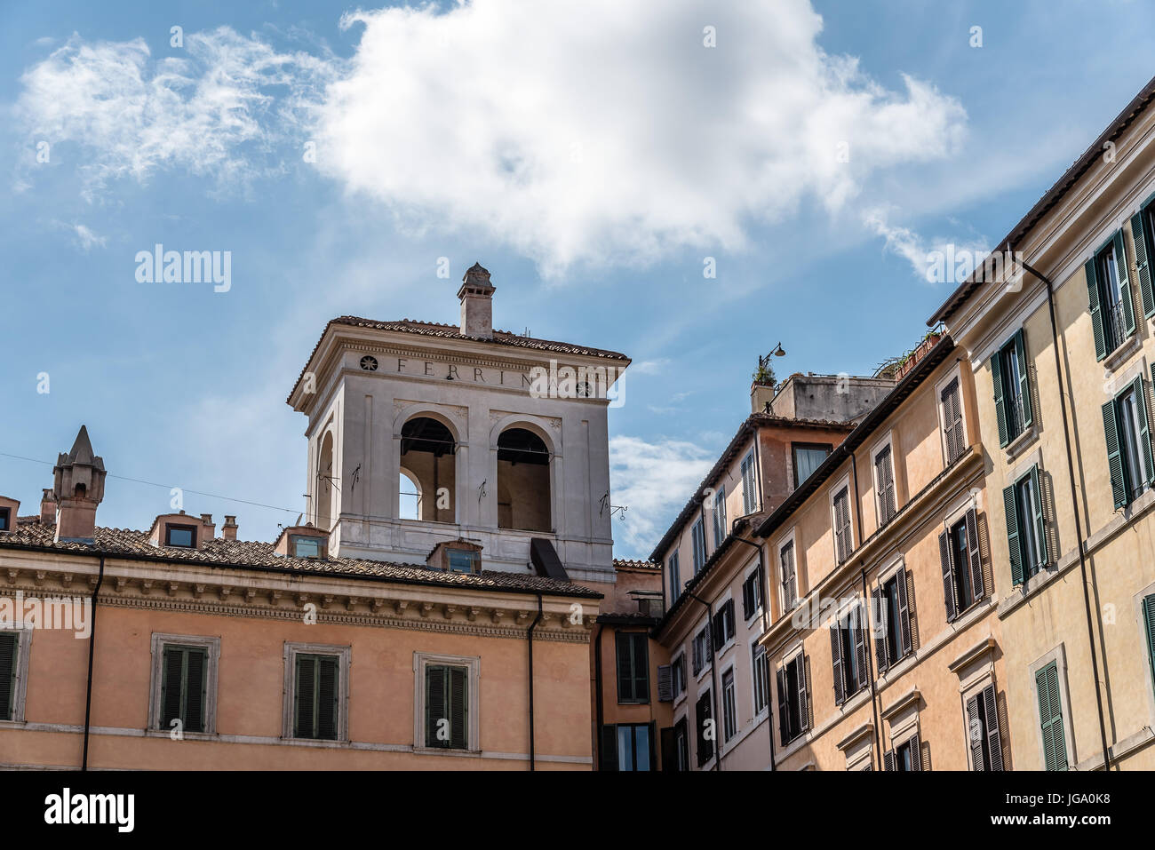 Rome, Italy - August 18, 2016: Low angle view of old buildings in ...