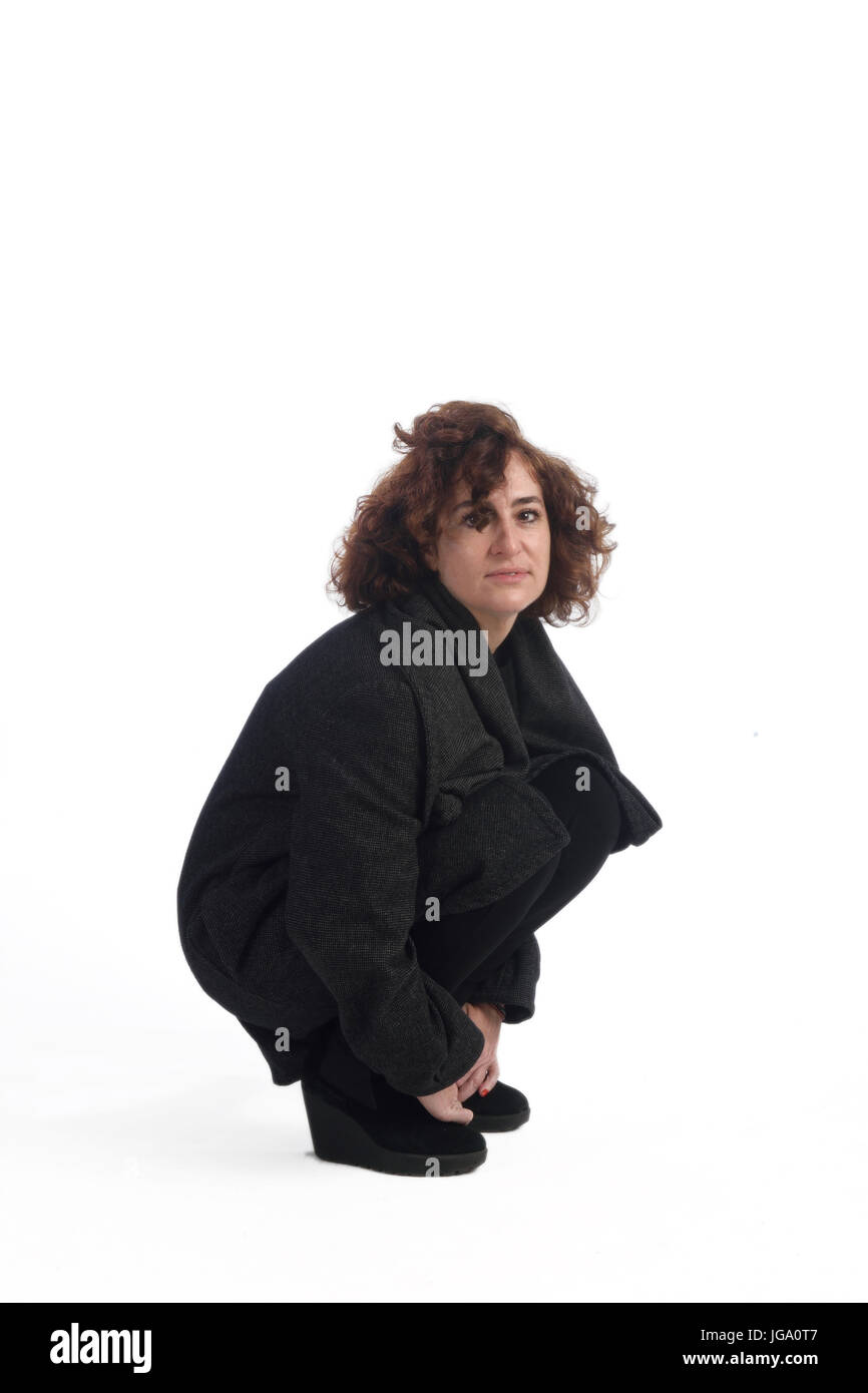 portrait of a woman with isolated on white background Stock Photo - Alamy