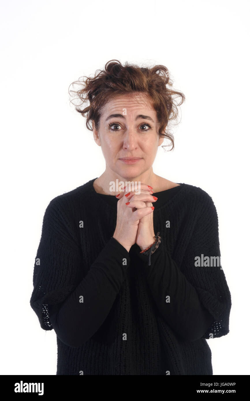 Woman with expressive face Stock Photo - Alamy