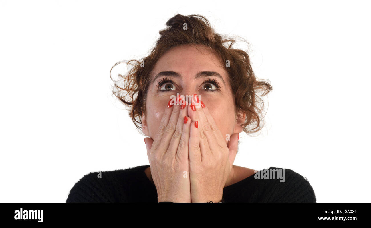 Woman with expressive face hi-res stock photography and images - Alamy