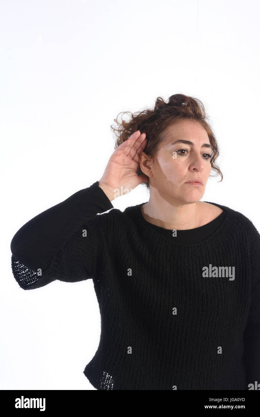 Man with deafness Stock Photo - Alamy