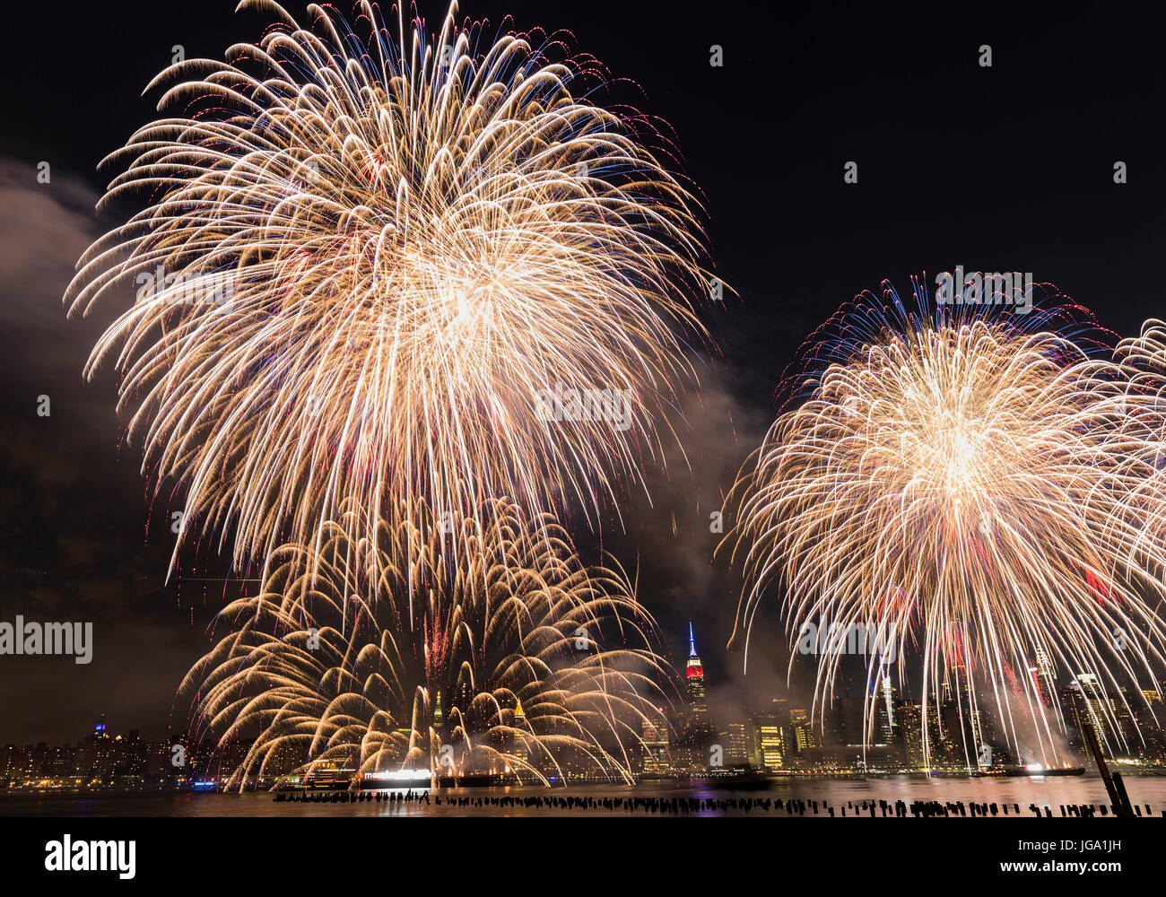 New York, United States. 04th July, 2017. The Macy's fireworks show ...