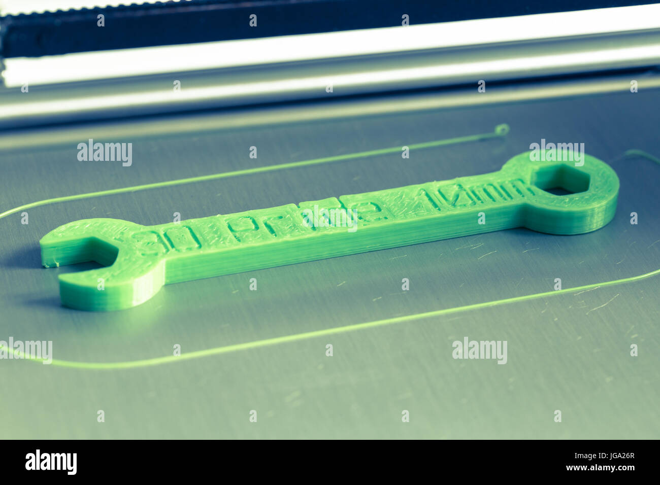3d print with light green filament Stock Photo - Alamy