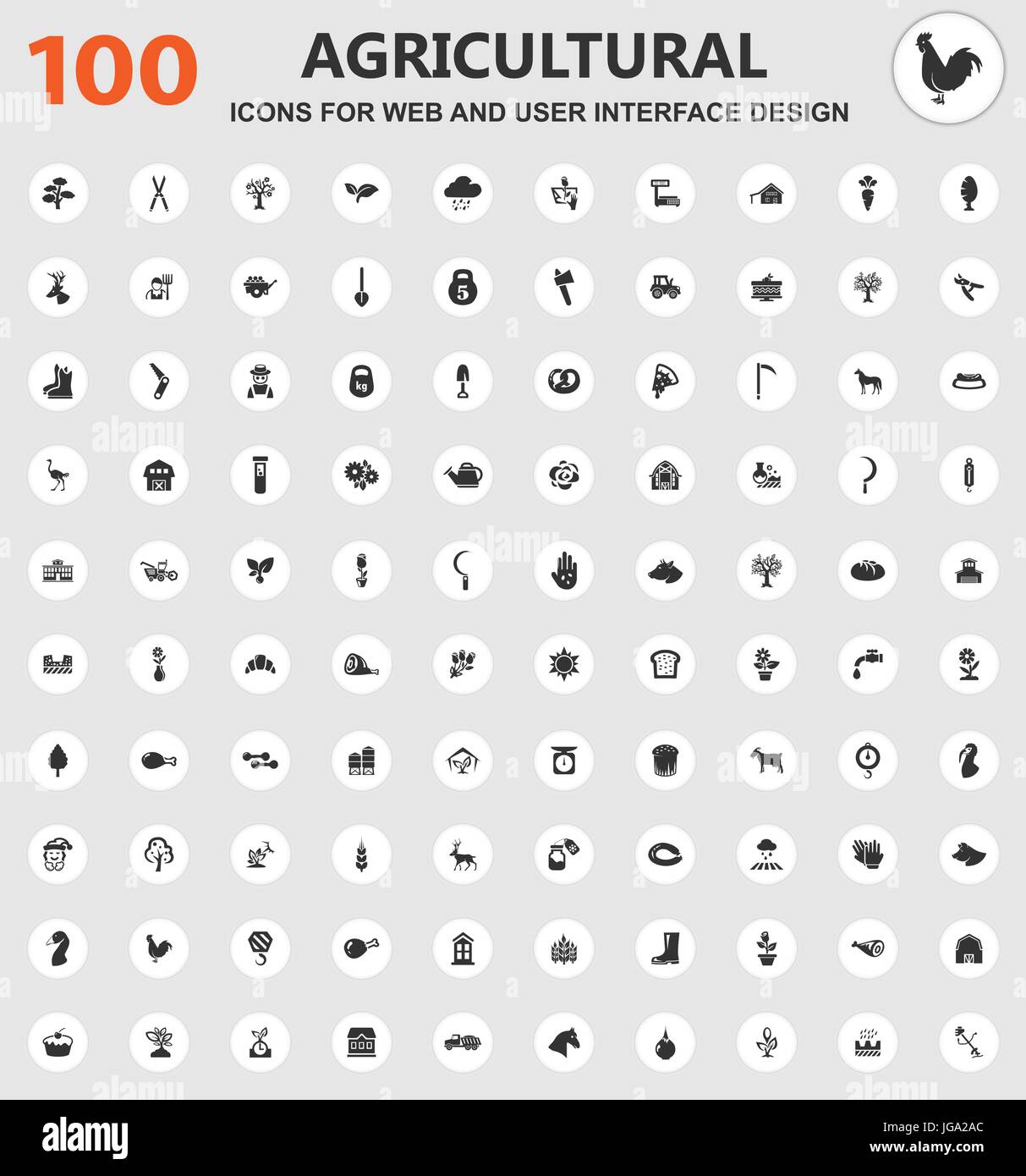 100 farm animal icons hi-res stock photography and images - Alamy