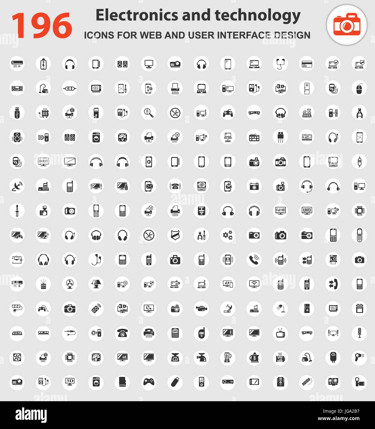 electronics web icons for user interface design Stock Vector Image ...