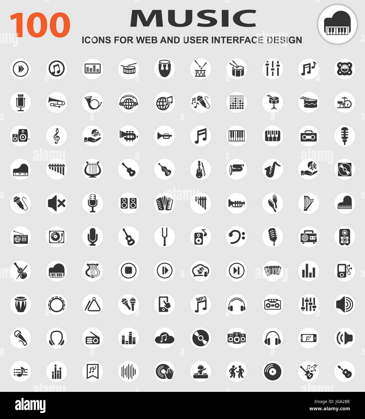 music web icons for user interface design Stock Vector Image & Art - Alamy