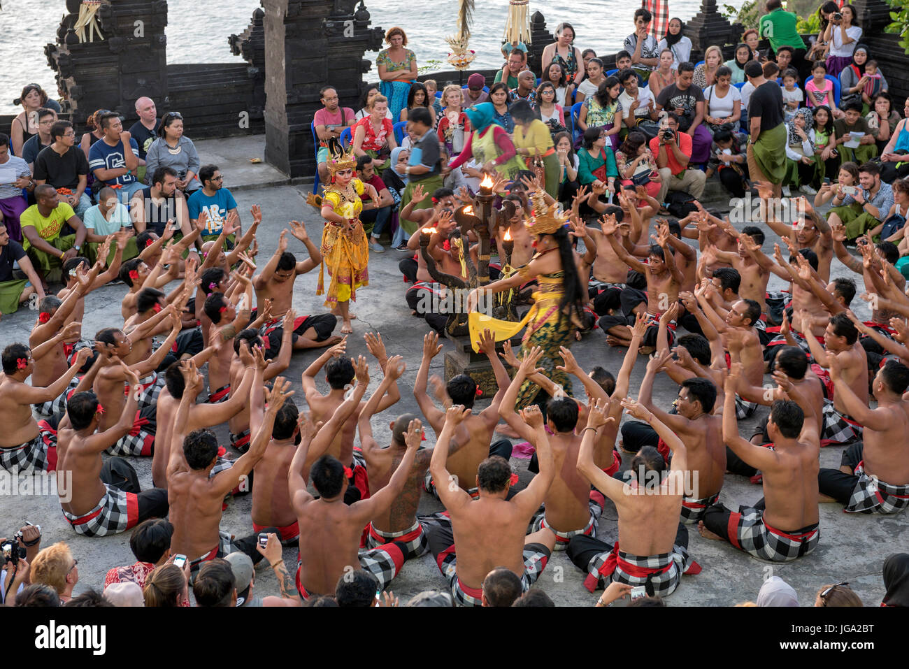 Kachak dance show at Uluwatu, Nusa Dua, Bali, Indonesia Stock Photo - Alamy