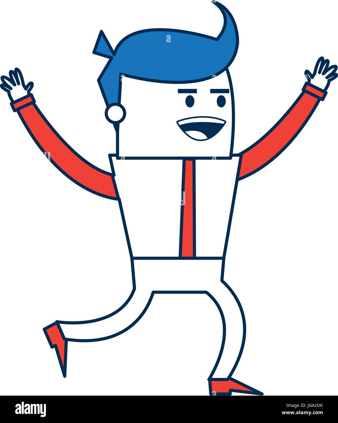 cartoon business man success people gesture Stock Vector Image & Art ...