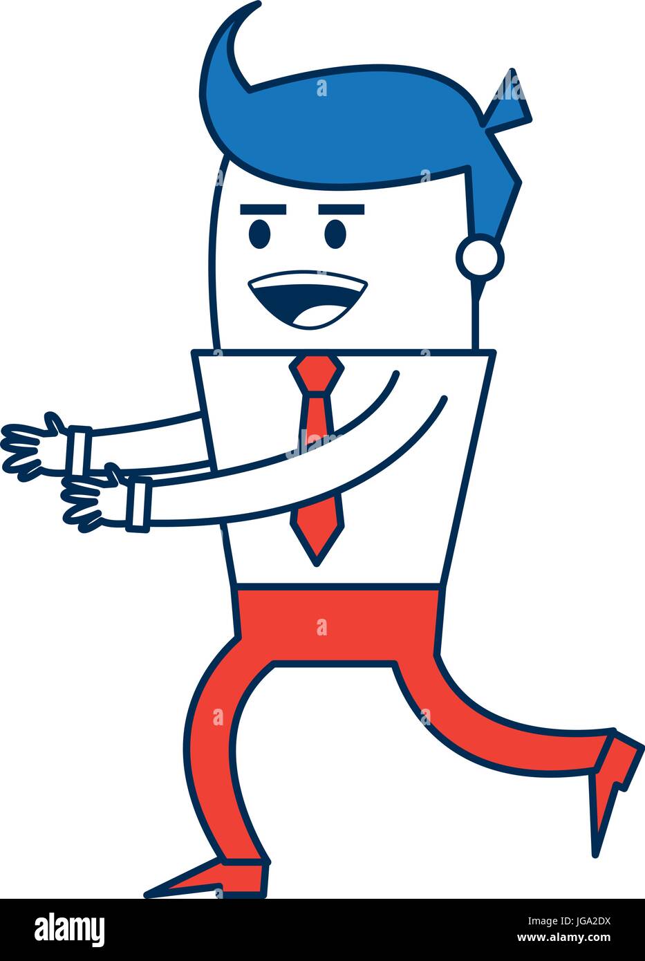 cartoon business man success people gesture Stock Vector Image & Art ...